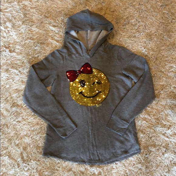 Justice | Shirts & Tops | Justice Smiley Face Hoodie | Poshmark